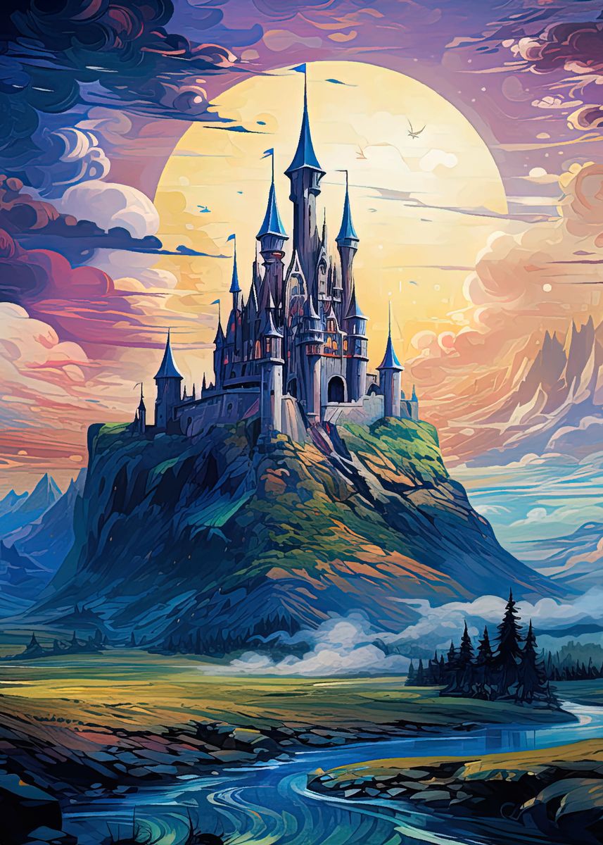 'the castle' Poster, picture, metal print, paint by ErikSchroeder ...