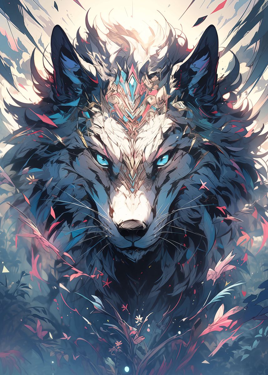 'wolf ' Poster, picture, metal print, paint by Hako | Displate