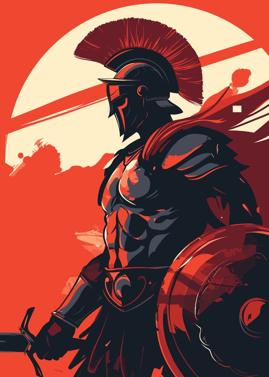 'Roman Gladiator' Poster, picture, metal print, paint by Mesh | Displate