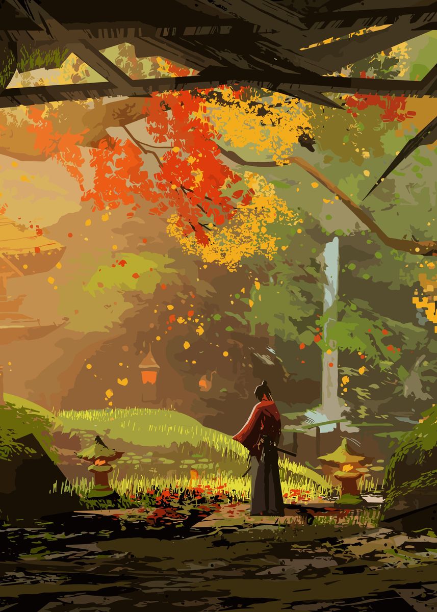 'samurai knight' Poster, picture, metal print, paint by Slamet Riyadi ...