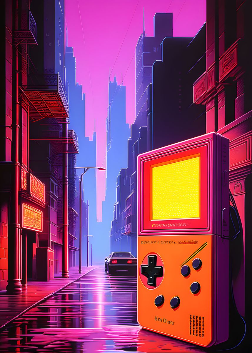 'Retro Gamer' Poster, picture, metal print, paint by vandervisuals ...