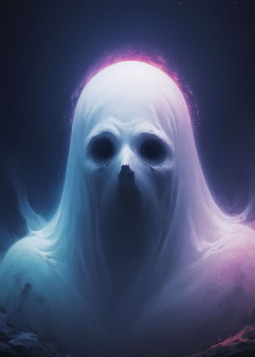 'Haunting Ghost Silhouette' Poster, picture, metal print, paint by ...