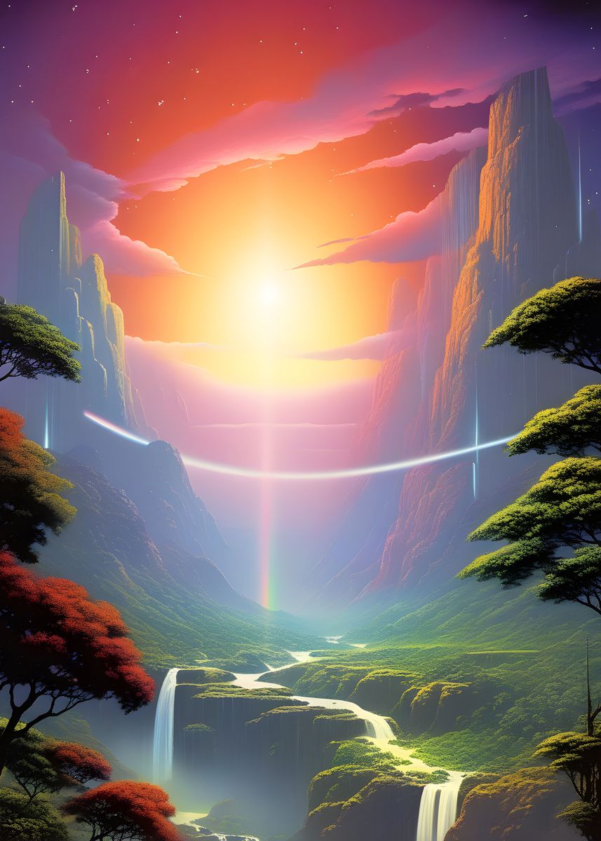 'Retro Rainbow' Poster, picture, metal print, paint by vandervisuals ...