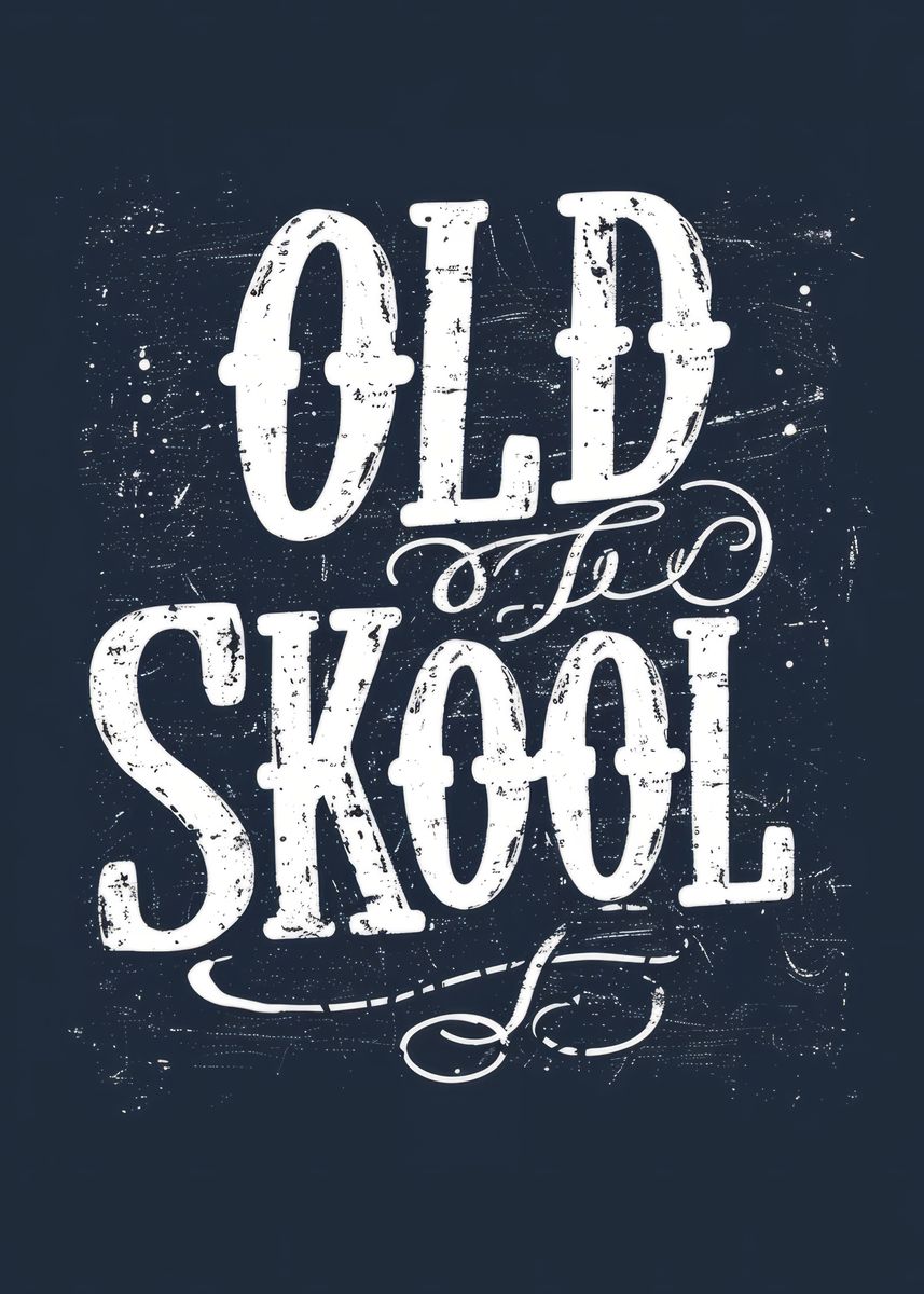 'Old Skool' Poster, picture, metal print, paint by urbanbuzz | Displate
