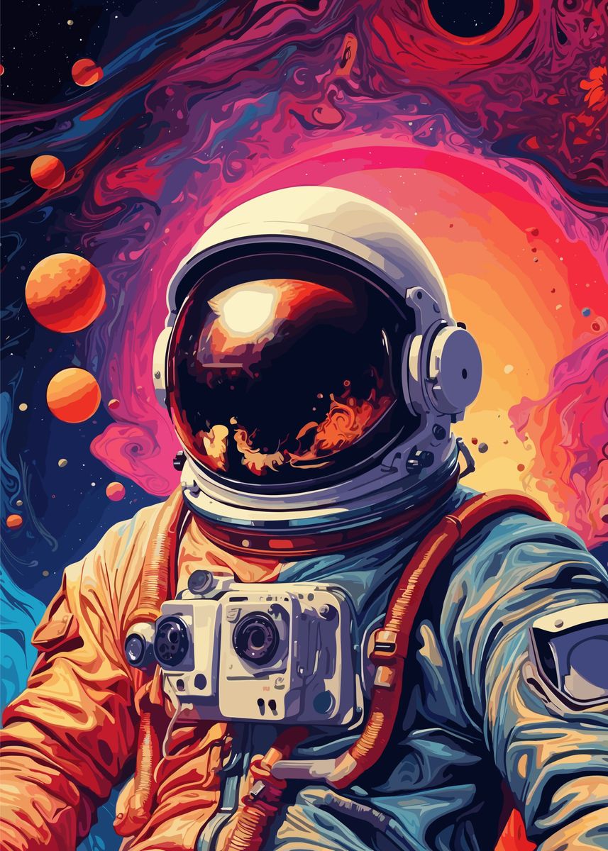 'Psychedelic Space' Poster, picture, metal print, paint by Vicky ...