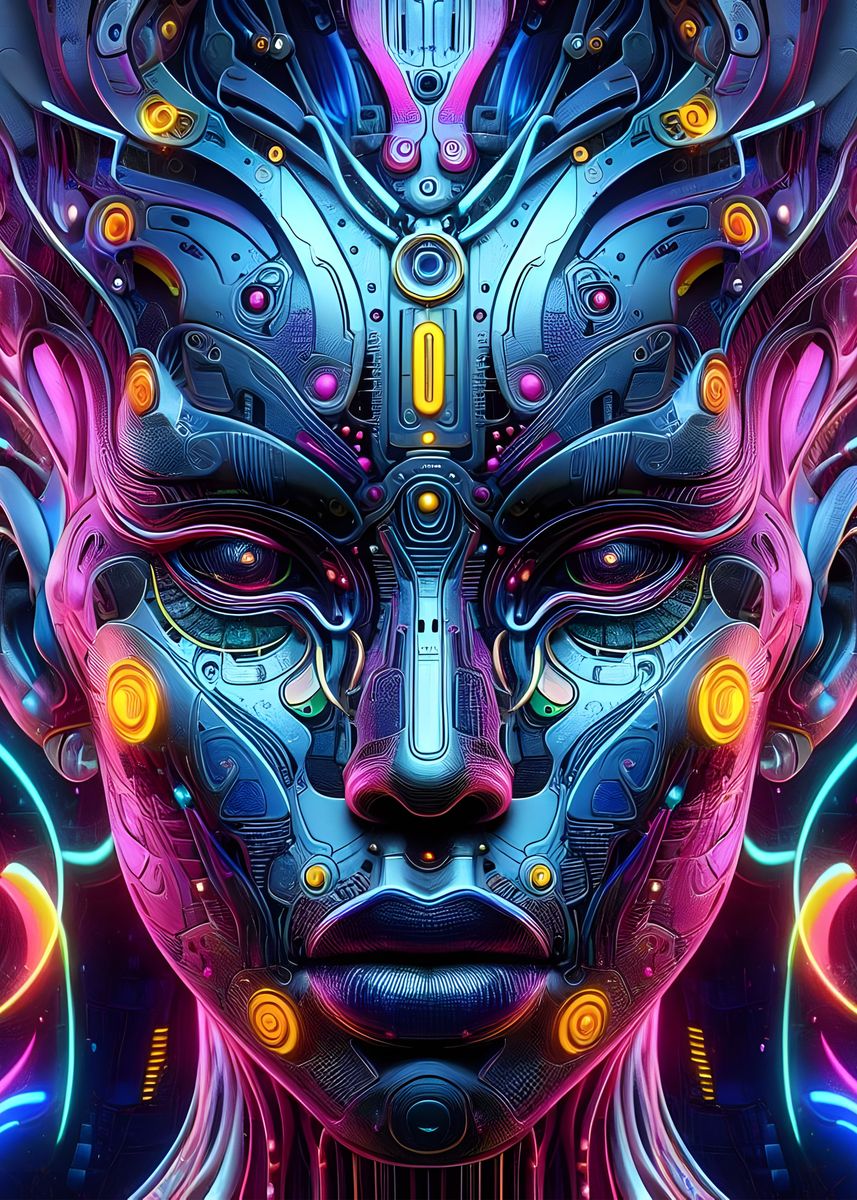 'Human from Future' Poster, picture, metal print, paint by Andrei Ionut Tudor | Displate