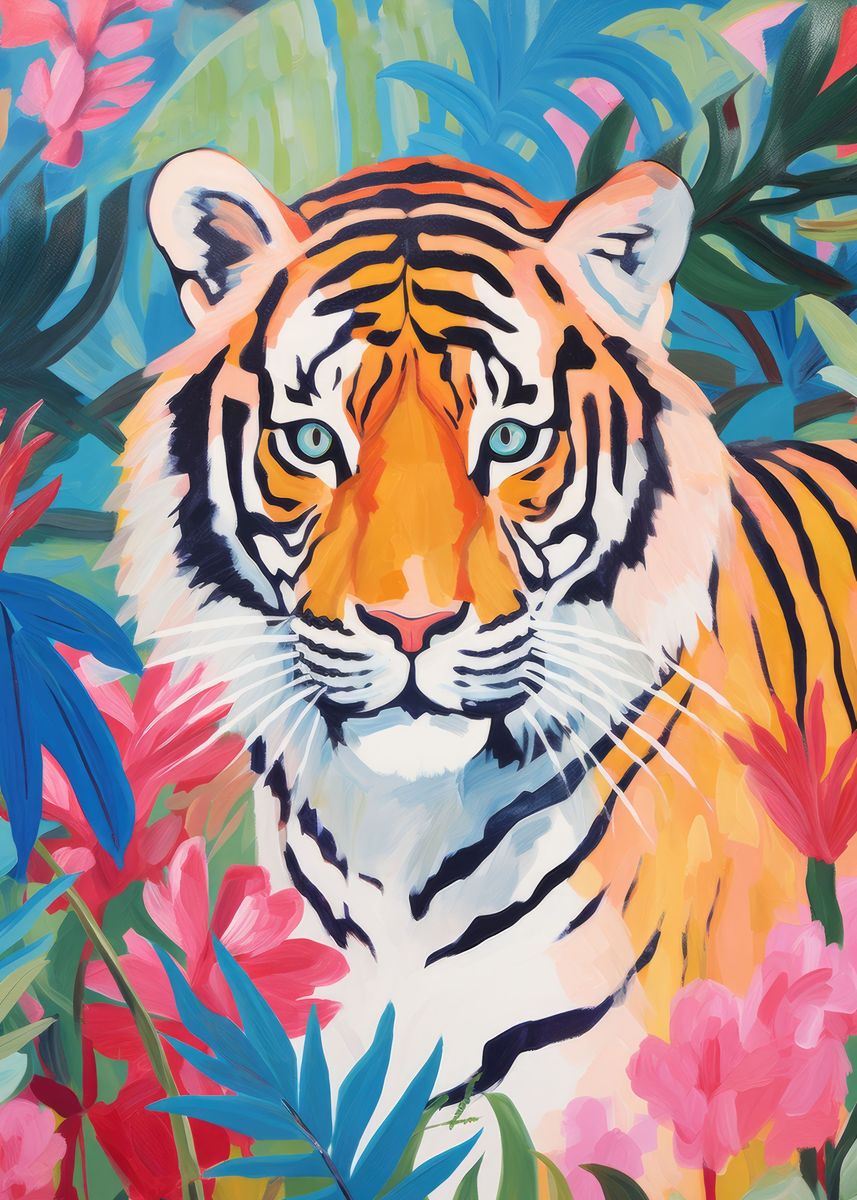 'Exotic Tiger Painting' Poster, picture, metal print, paint by Jan ...
