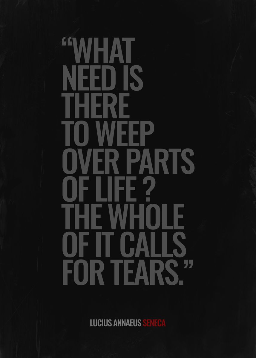 'Seneca' Poster, picture, metal print, paint by WiseWordsWonders | Displate