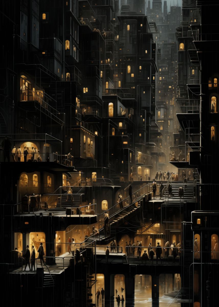 'Academia City' Poster, picture, metal print, paint by Cardo | Displate
