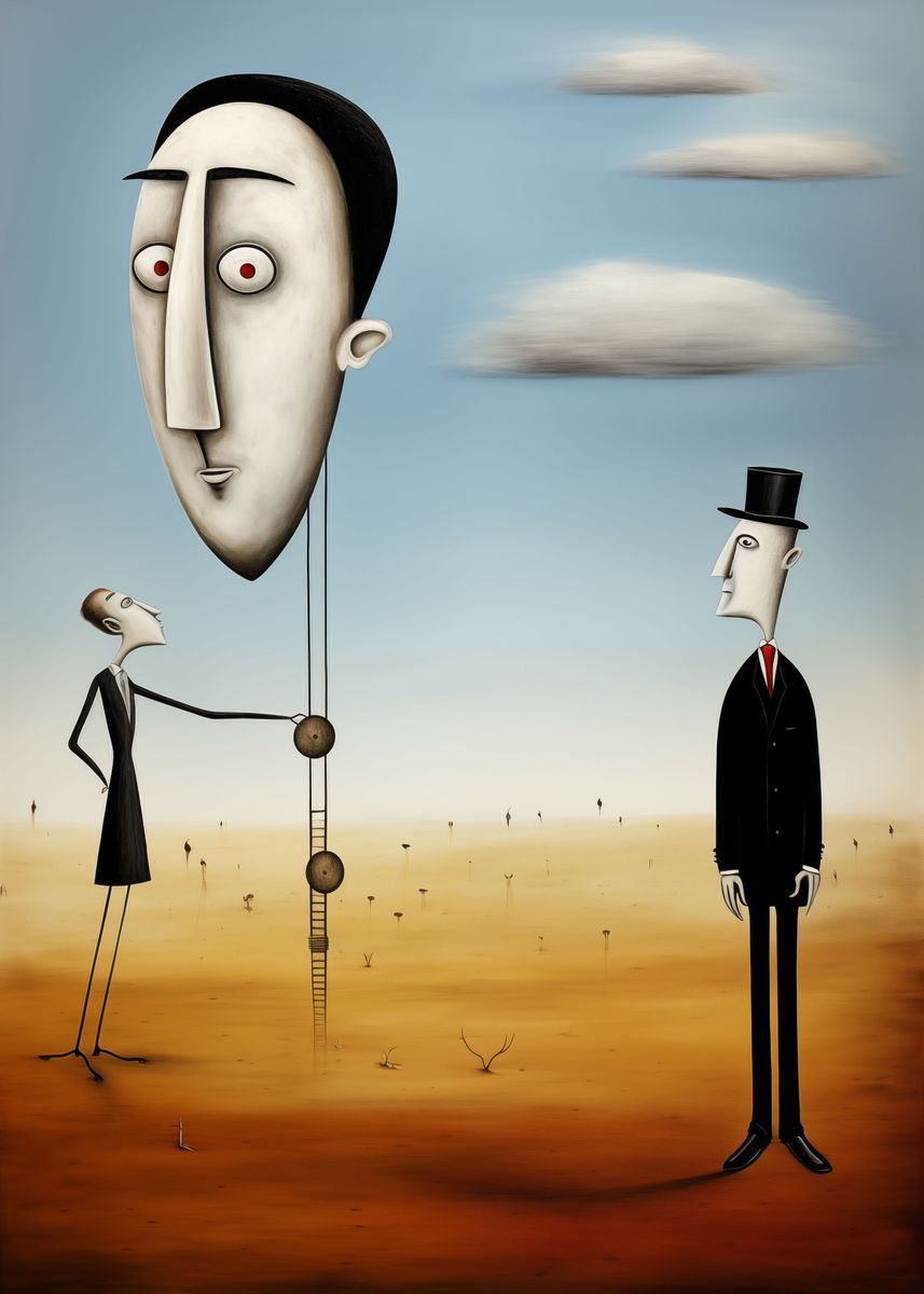 'Surreal meeting' Poster, picture, metal print, paint by Dragan Florin ...