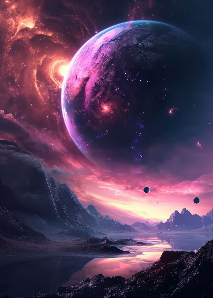 'Galaxy Outer Space' Poster, picture, metal print, paint by Oliver Ben | Displate