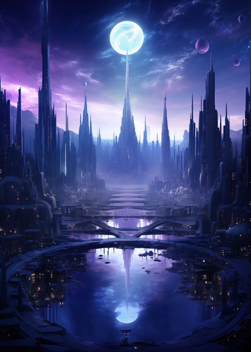 'Crystal City' Poster, picture, metal print, paint by Cardo | Displate