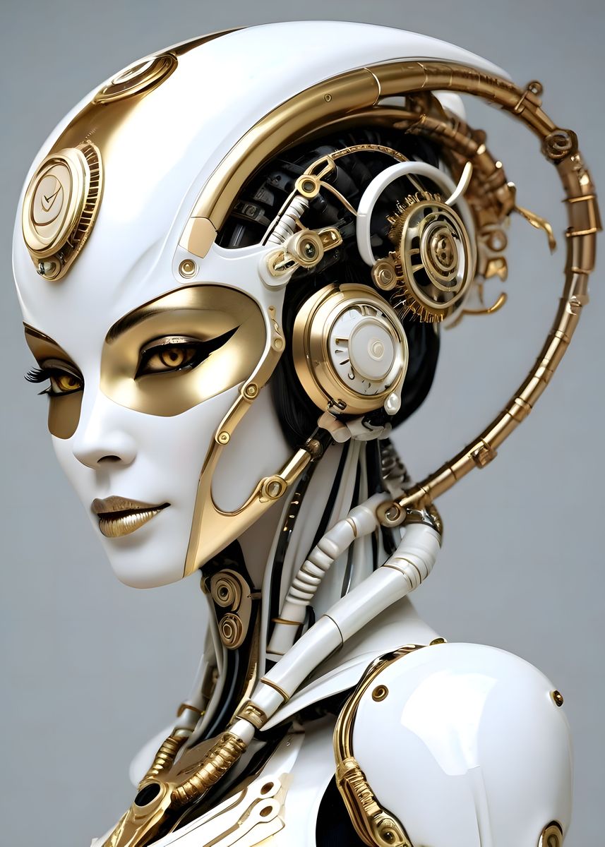 '009 Biomechanical Android' Poster, picture, metal print, paint by ...