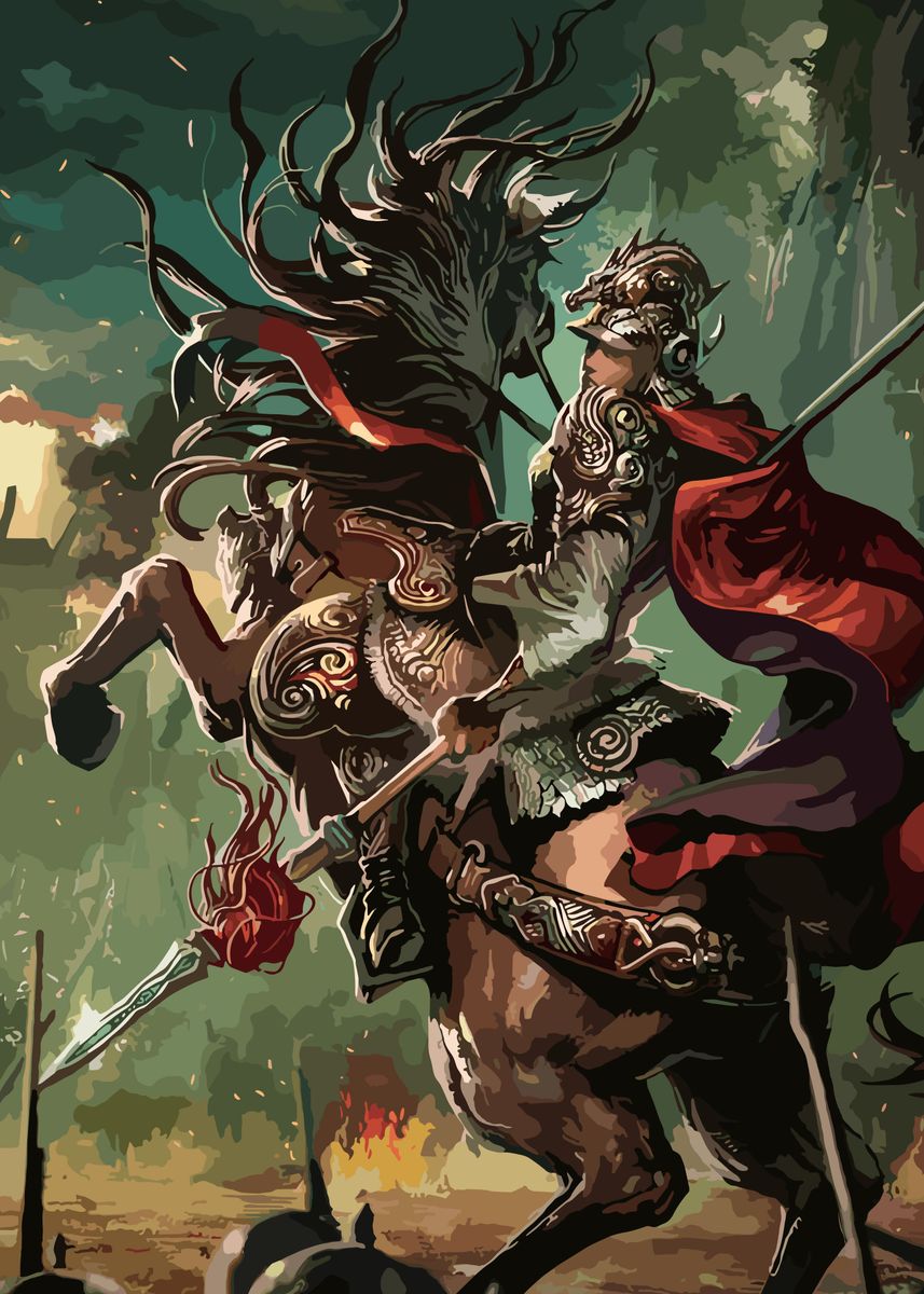 'samurai knight' Poster, picture, metal print, paint by Slamet Riyadi ...