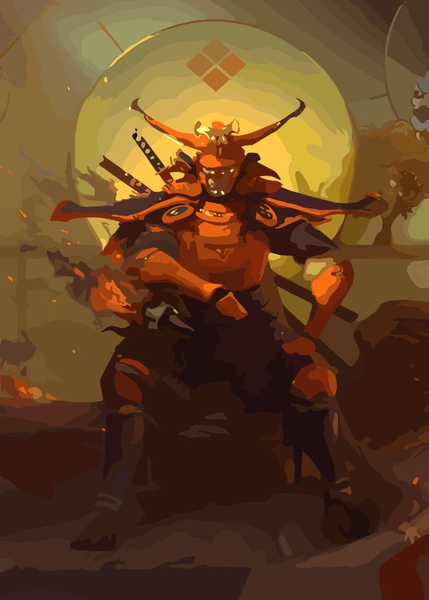 'samurai knight' Poster, picture, metal print, paint by Slamet Riyadi ...