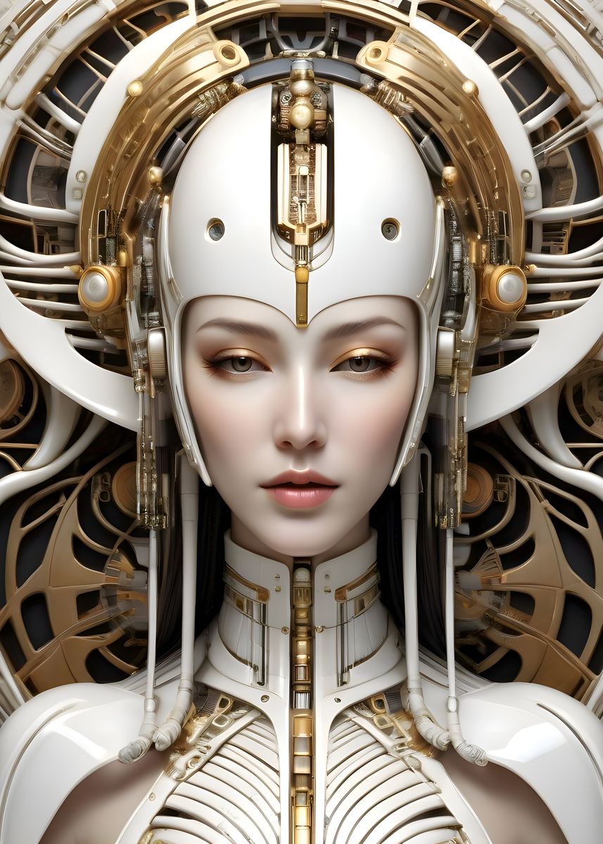'007 Biomechanical Android' Poster, picture, metal print, paint by ...