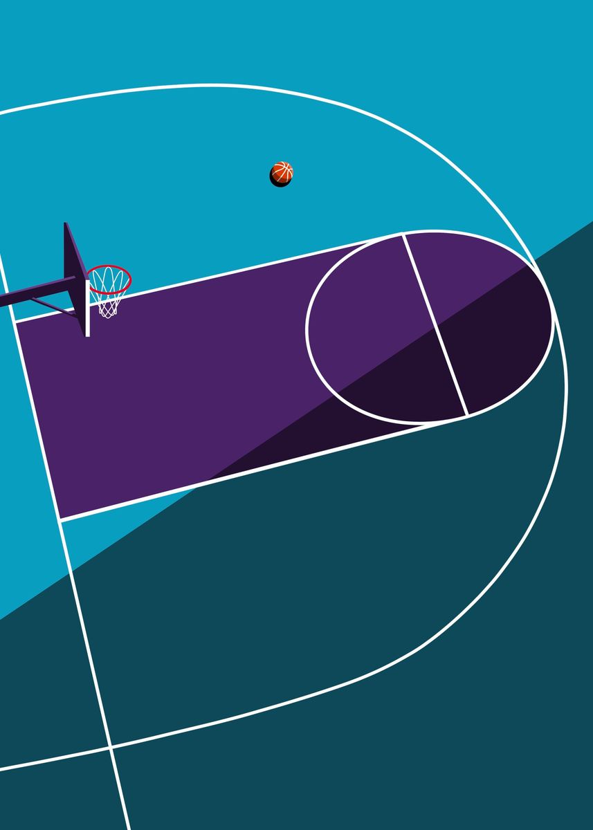'Basketball court' Poster, picture, metal print, paint by wan studio 50 ...