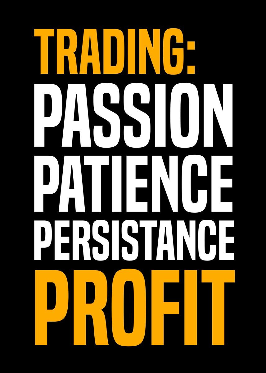 'Trading Profit Motivation' Poster, picture, metal print, paint by Mesh ...