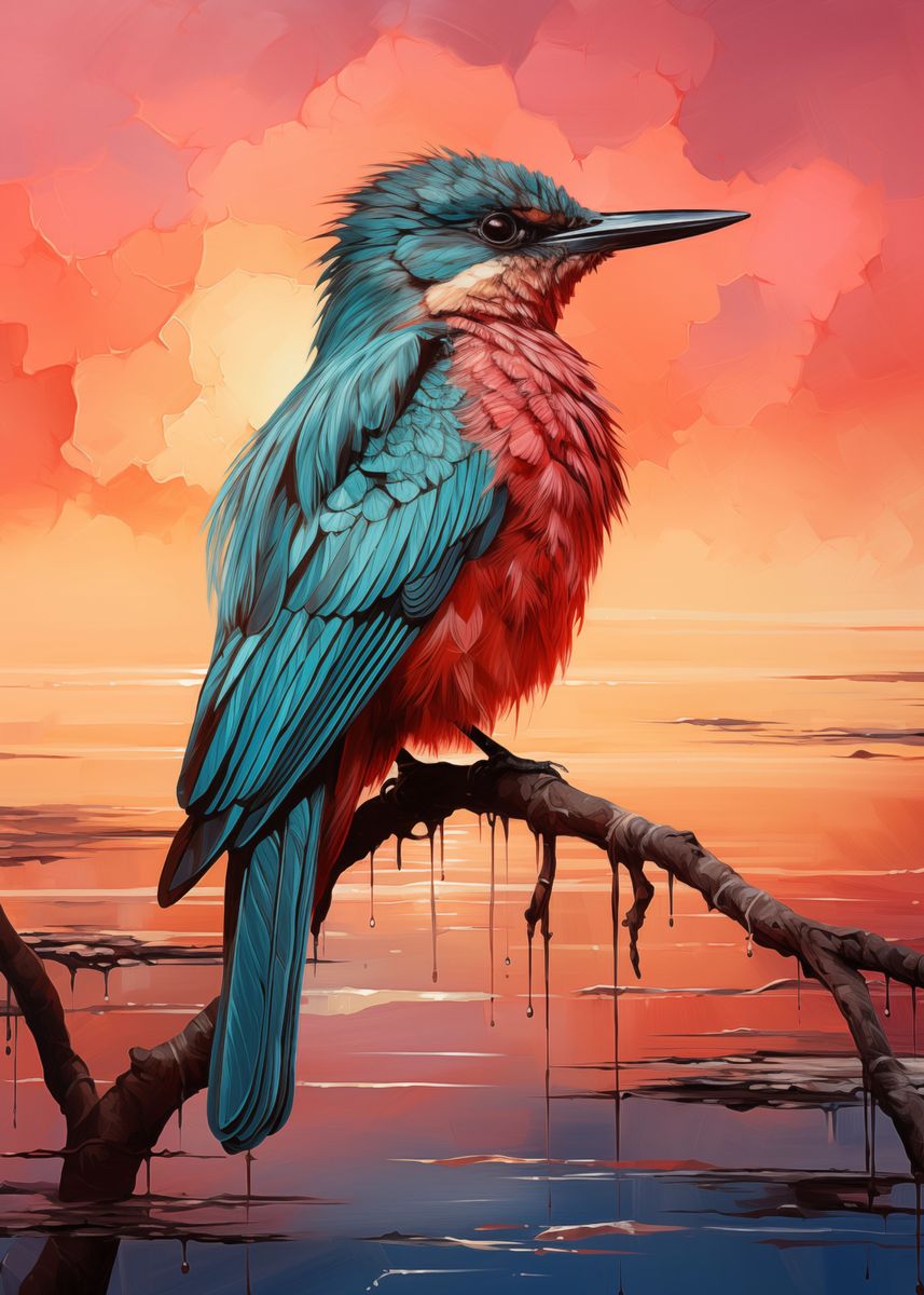 'Bird Sad ' Poster, picture, metal print, paint by Tieu Long | Displate