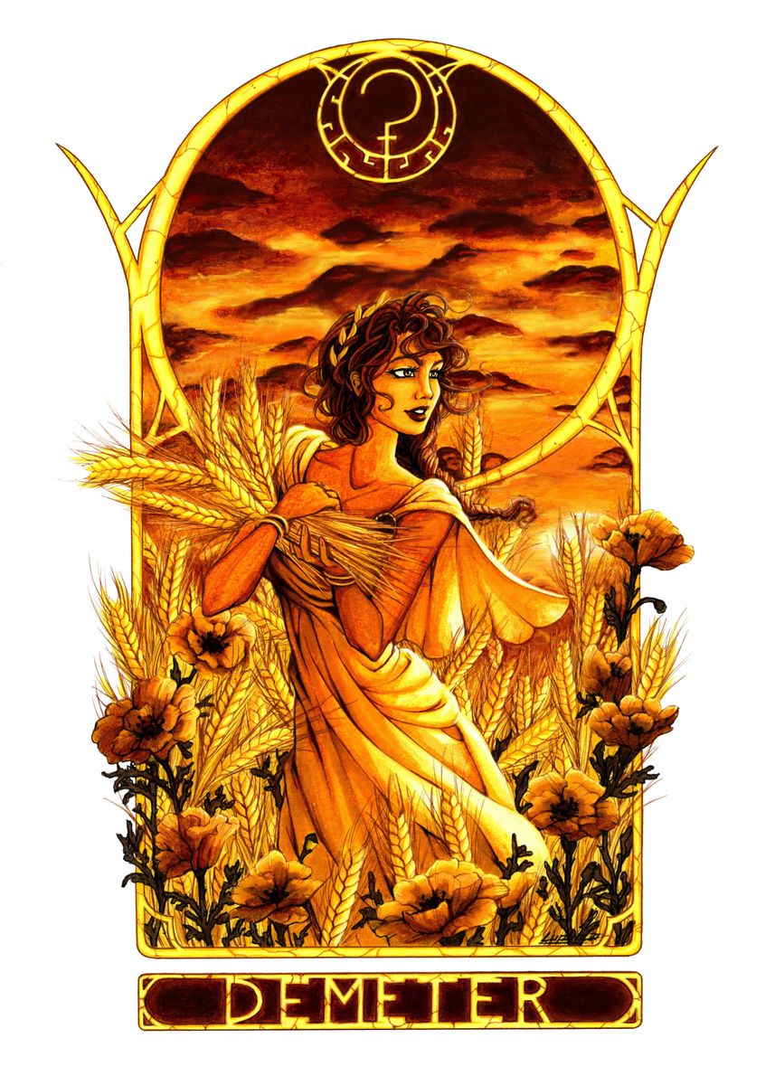 'Demeter' Poster, picture, metal print, paint by Luphalia | Displate