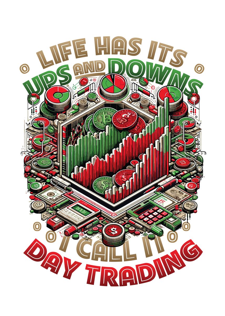 'Stock Market Day Trading' Poster, picture, metal print, paint by ...