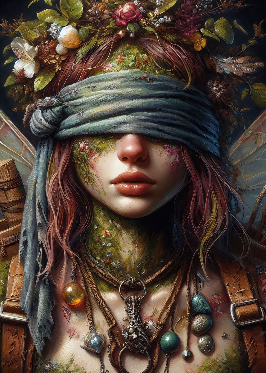 'Fairy Forest Portrait' Poster, picture, metal print, paint by ...