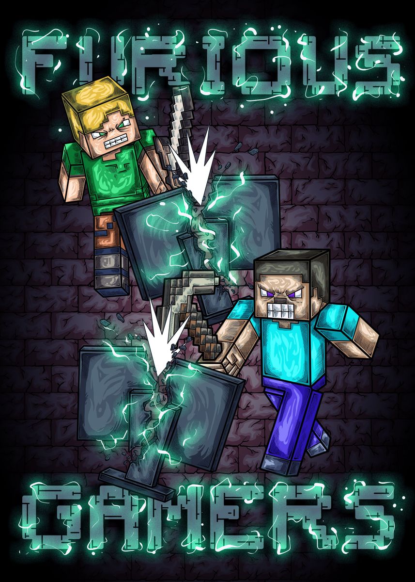 'FURIOUS GAMERS 05' Poster, picture, metal print, paint by Cerah Art ...