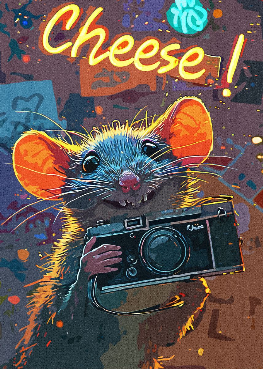 'Cheese Portrait' Poster, picture, metal print, paint by Magnum Attack ...