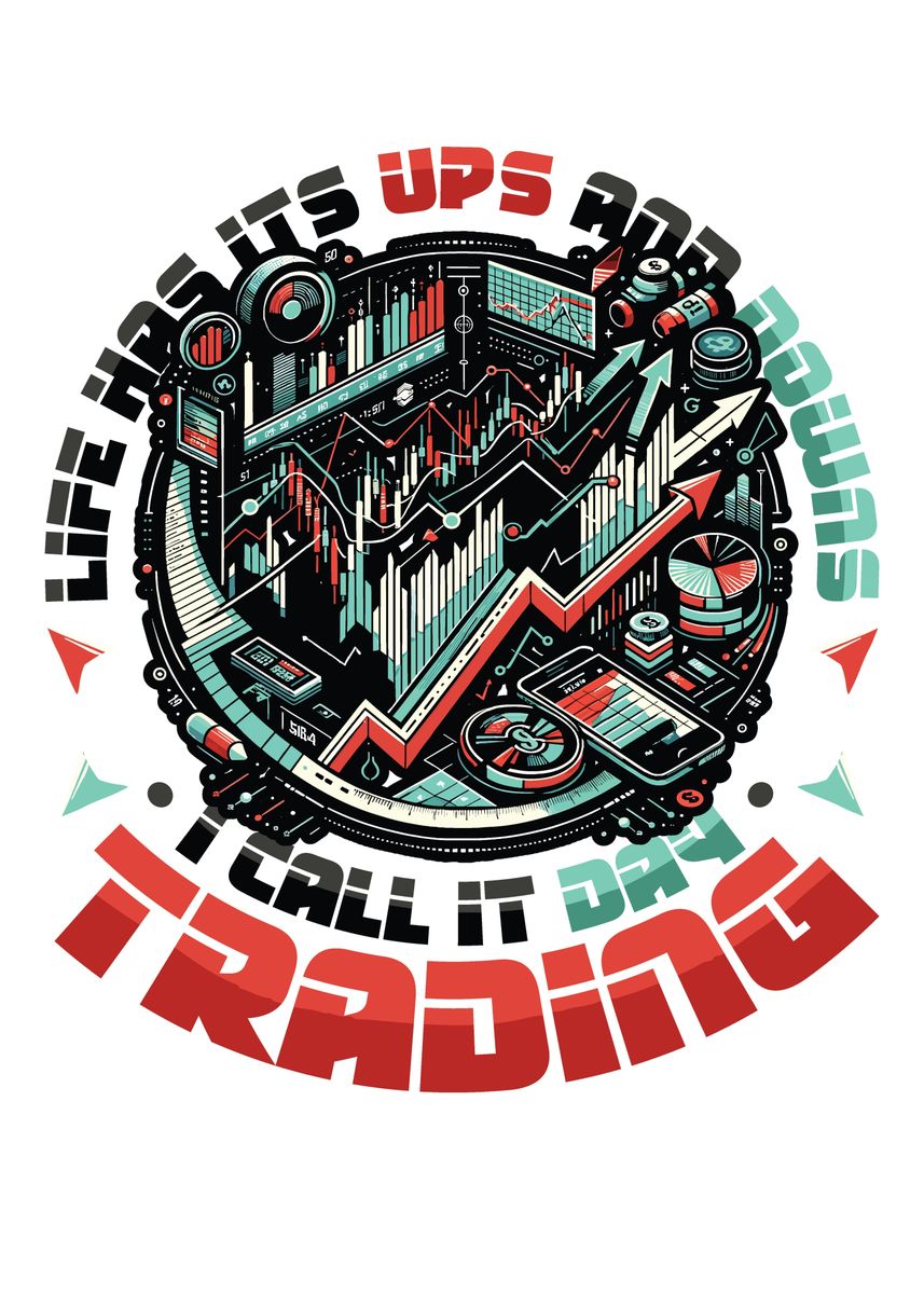 'Stock Market Day Trading' Poster, picture, metal print, paint by ...