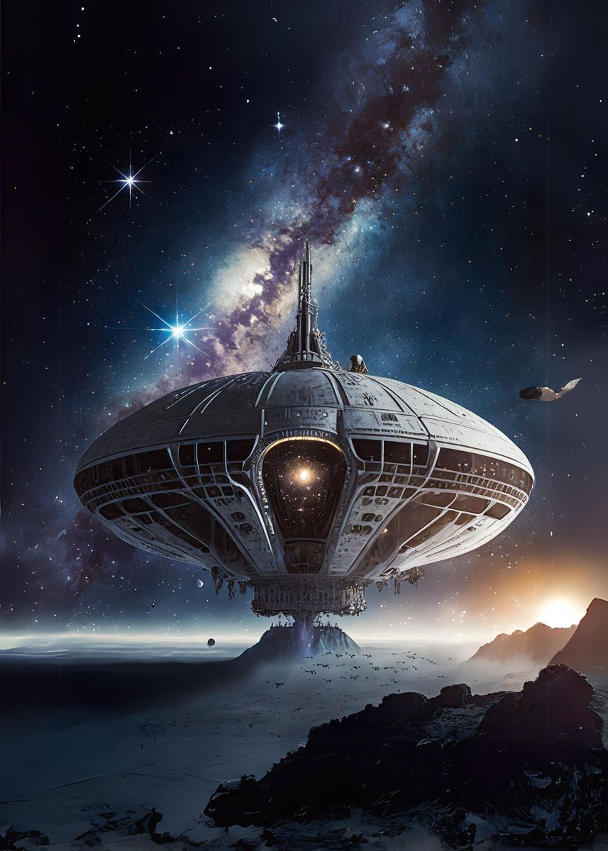 'Space station' Poster, picture, metal print, paint by MetalMindsArt ...