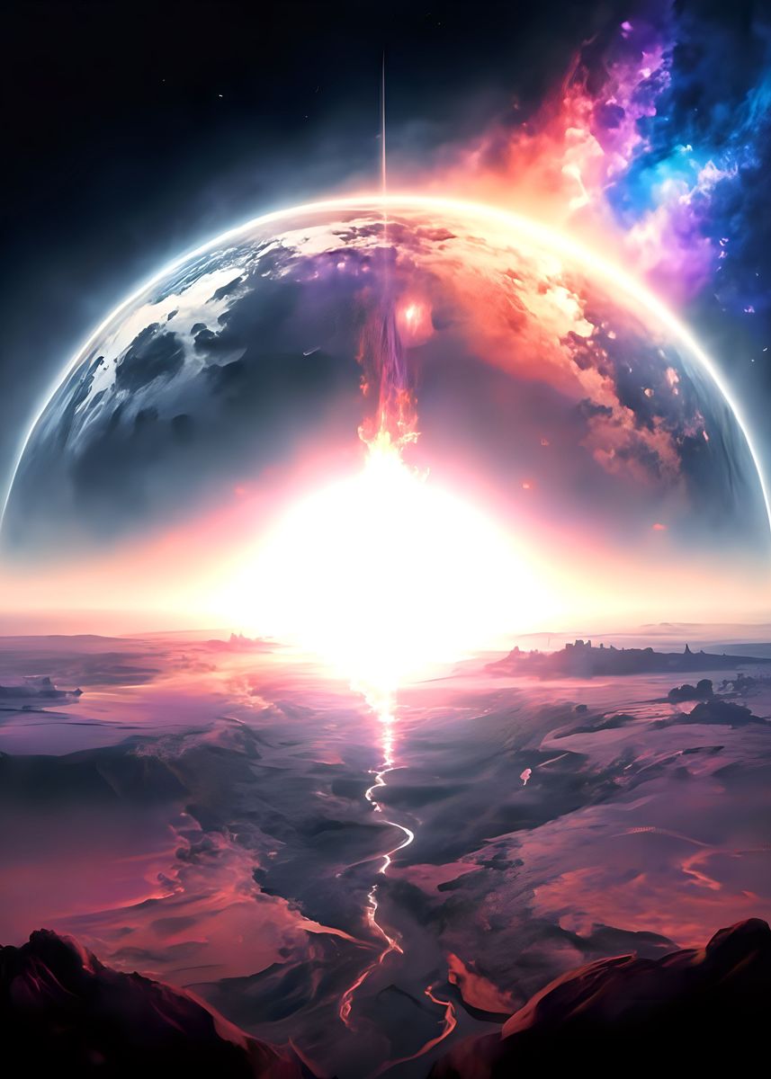 'Supernova' Poster, picture, metal print, paint by Future Mind | Displate