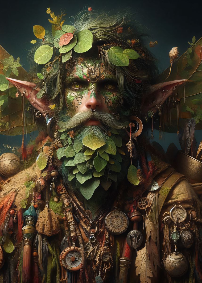 'Elf Forest Portrait' Poster, picture, metal print, paint by Faefreaks ...