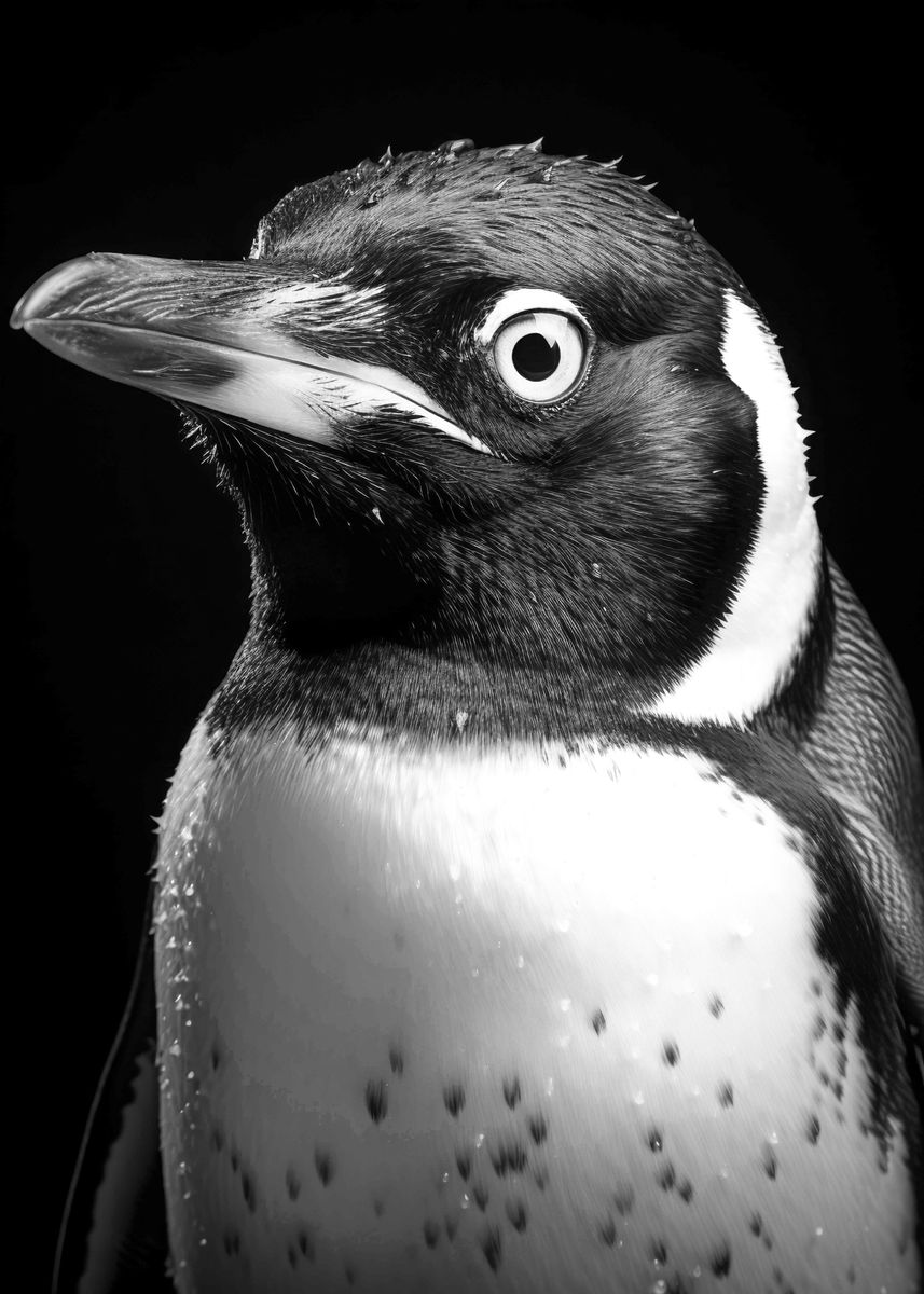 'Bnw Cool Penguin' Poster, picture, metal print, paint by Ray Faye ...
