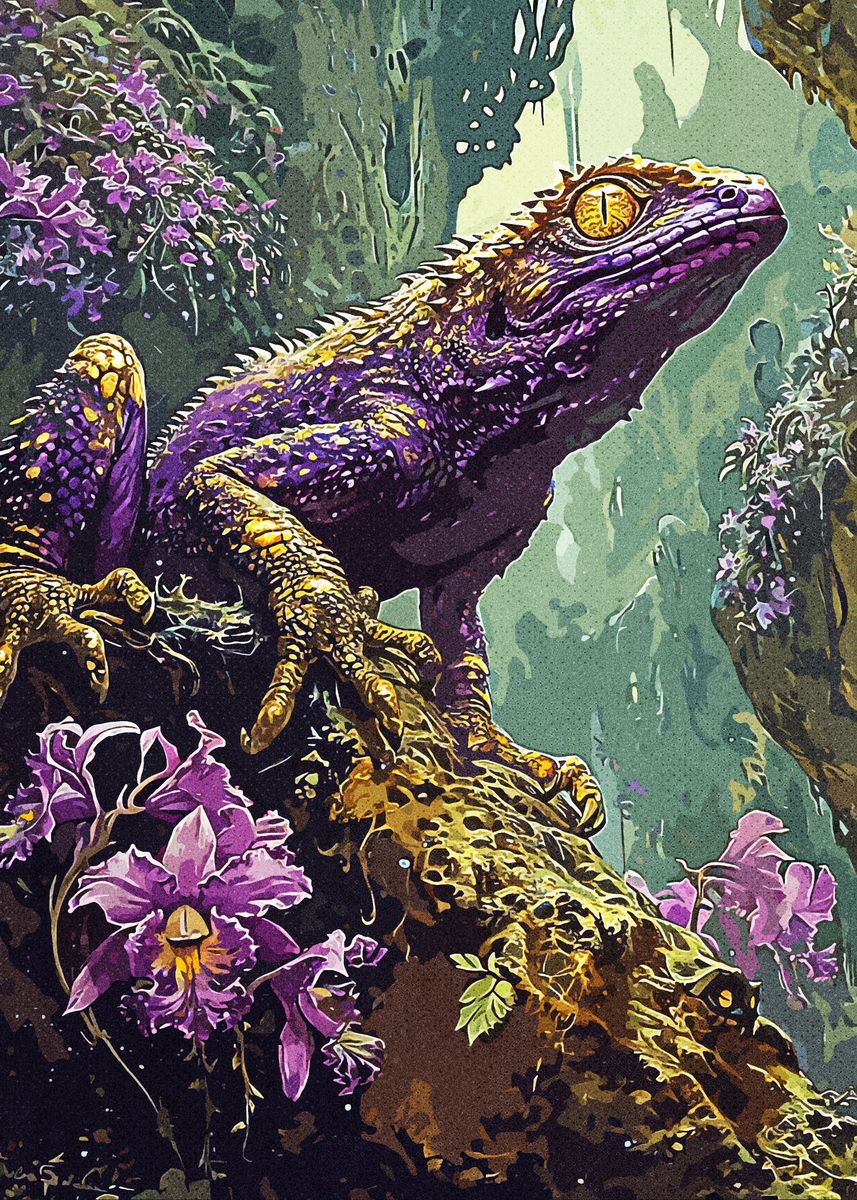 'Purple Alien Monster' Poster, picture, metal print, paint by Magnum ...