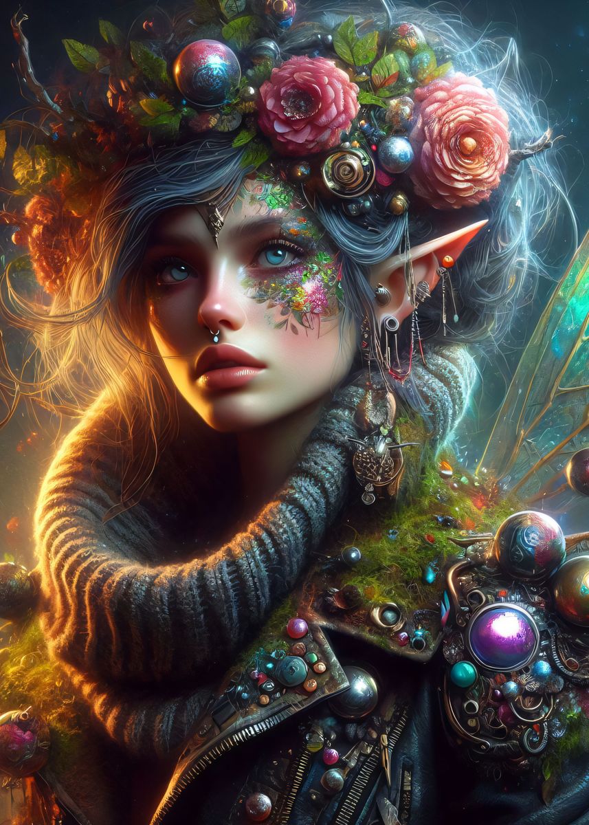 'Fairy Forest Portrait' Poster, picture, metal print, paint by ...