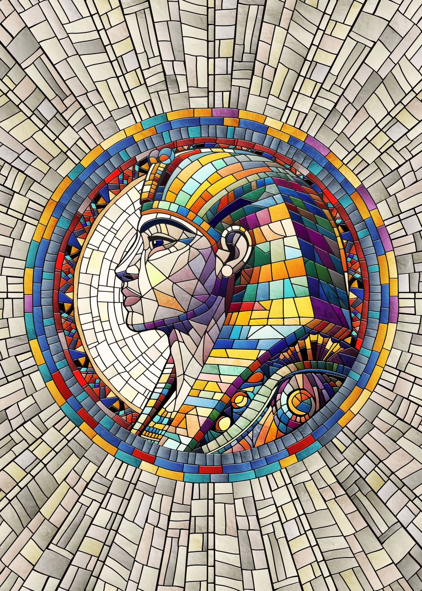 'Great Sphinx Mosaic Art' Poster, picture, metal print, paint by ...
