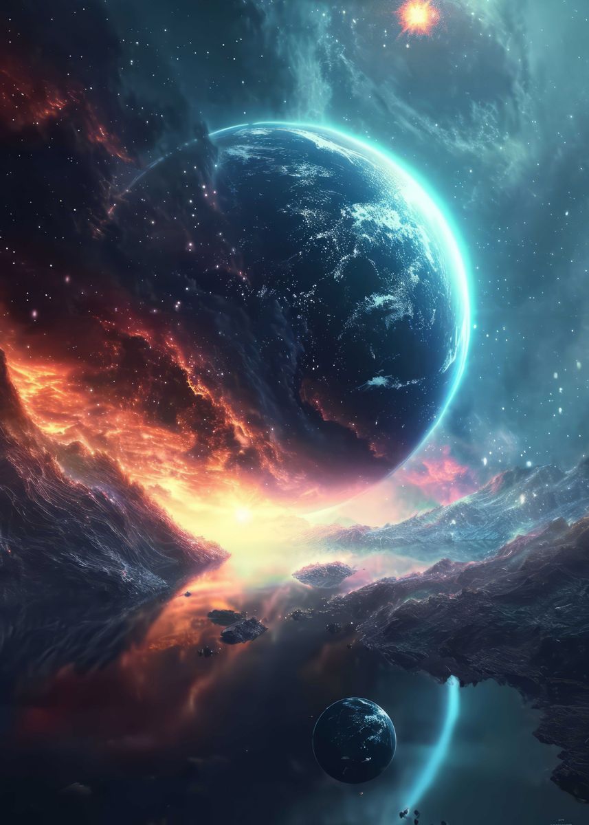 'Galaxy Outer Space' Poster, picture, metal print, paint by Oliver Ben ...