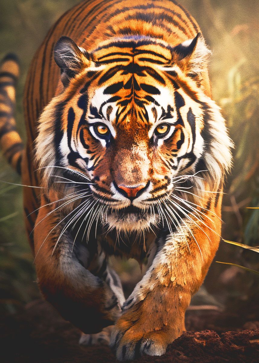 'Tiger Portrait' Poster, picture, metal print, paint by Anin Studio ...