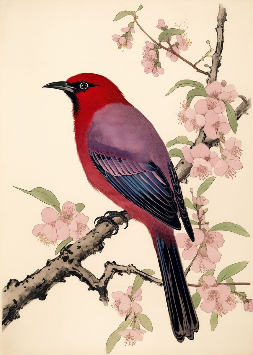 'Hawaii Honeycreeper Bird' Poster, picture, metal print, paint by ...