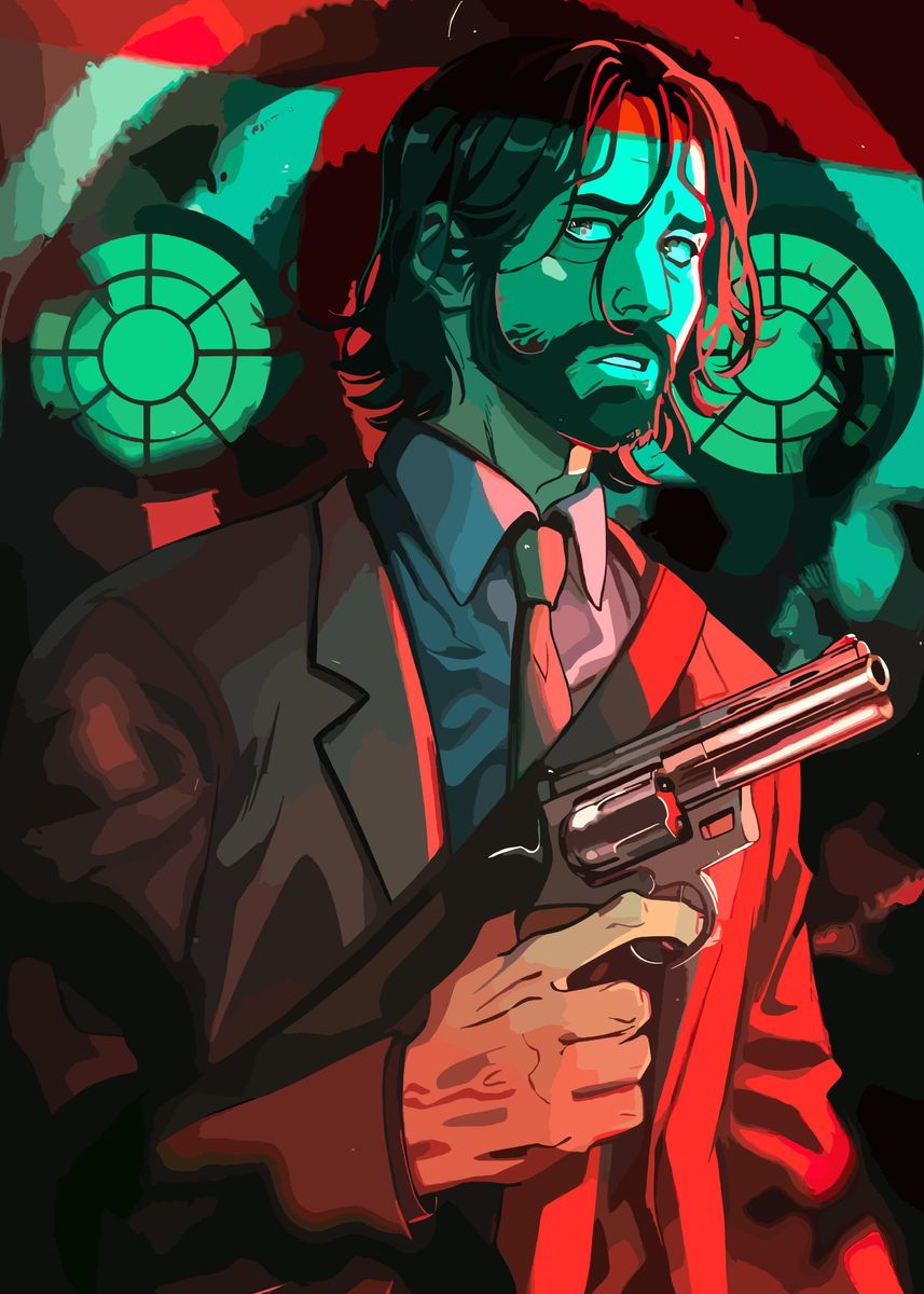 'Alan Wake' Poster, picture, metal print, paint by Stony Emisko | Displate