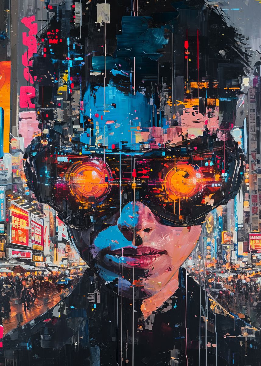 'Glitch Art' Poster, picture, metal print, paint by Tollaru | Displate