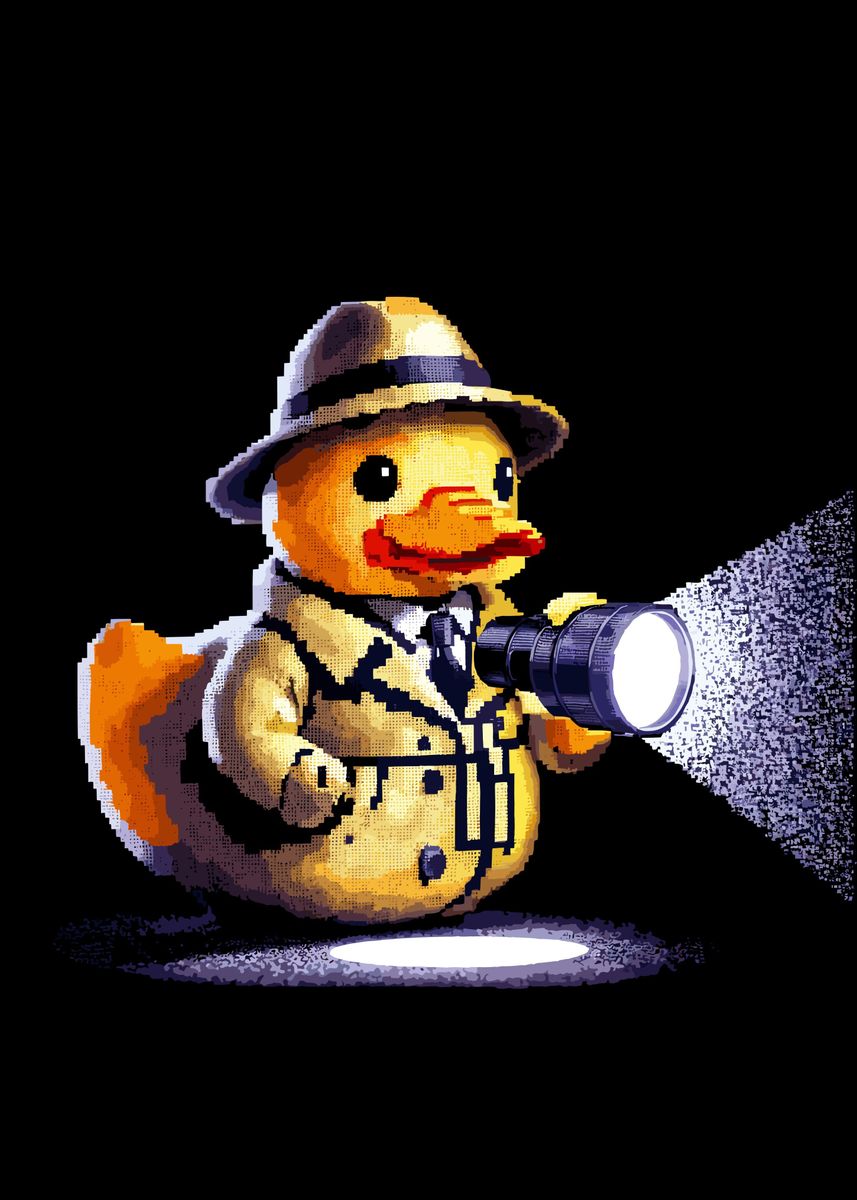 'Rubber Duck Detective' Poster, picture, metal print, paint by Mohammed ...
