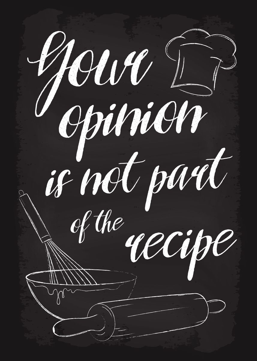 'Kitchen Recipe Food Cook' Poster, picture, metal print, paint by ...