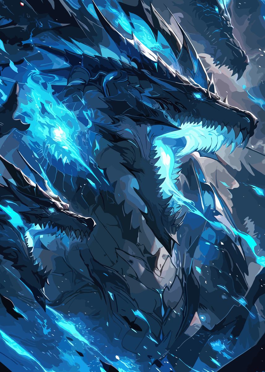 'Kaiju Dragon Fantasy' Poster, picture, metal print, paint by DRAGON ...