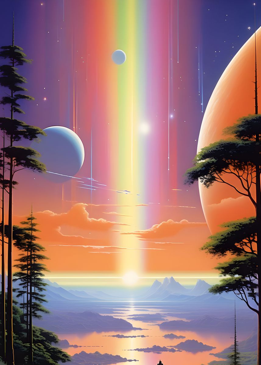 'Rainbow Clash' Poster, picture, metal print, paint by vandervisuals ...