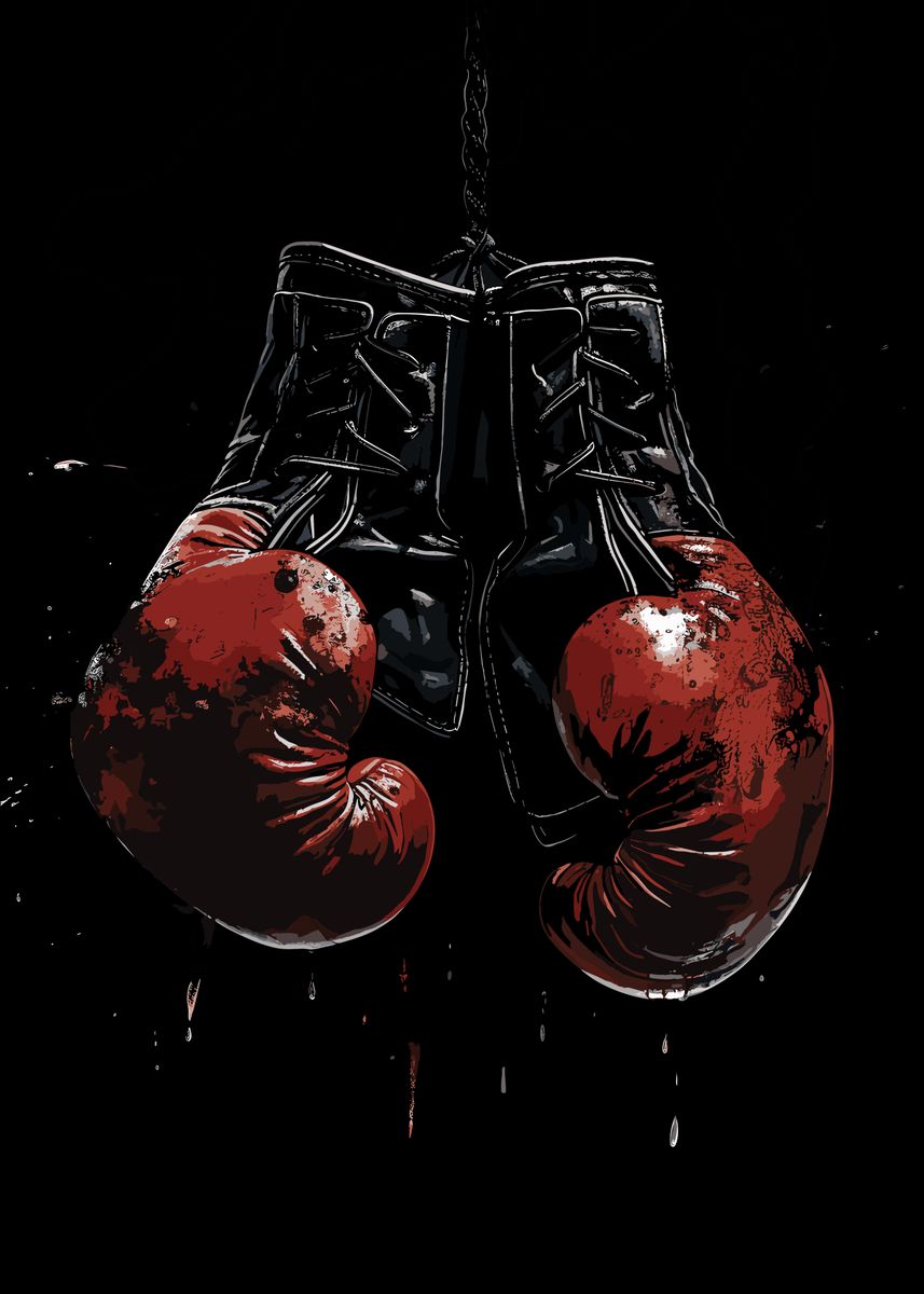 'Boxing Gloves' Poster, picture, metal print, paint by PosterSociety ...
