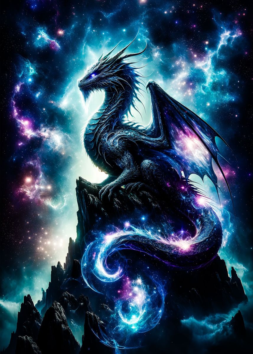 Cosmic Dragon Poster Picture Metal Print Paint By Ruisu Displate Cosmic Dragon Poster Picture Metal Print Paint By Ruisu Displate
