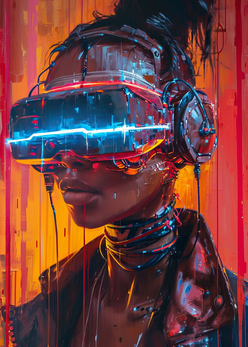 'VR Lumin' Poster, picture, metal print, paint by Tollaru | Displate