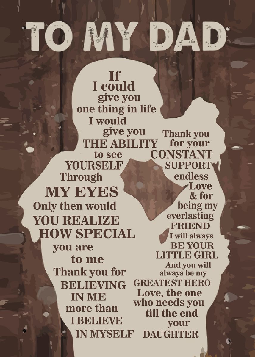 'To My Dad Gift For Dad ' Poster, picture, metal print, paint by Nice ...