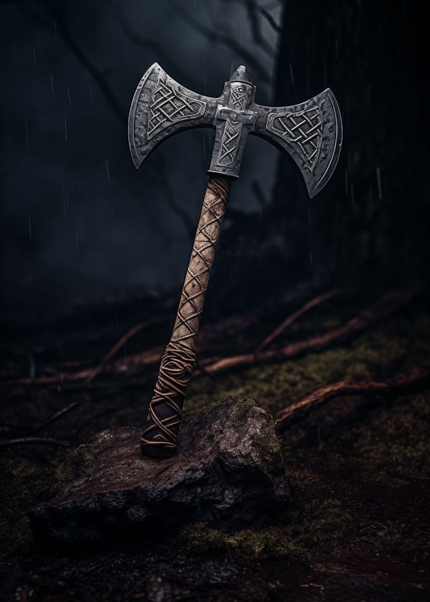 'Warrior Axe' Poster, picture, metal print, paint by DM Photography ...